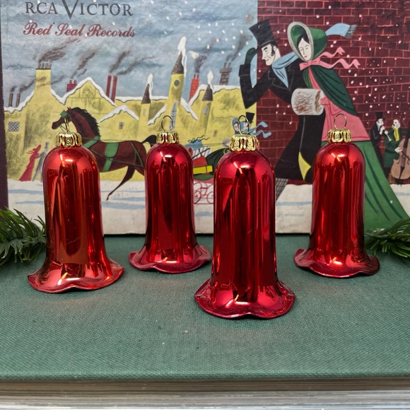 Vintage | Holiday | Vintage Mid Century Unbreakable Retro Red Bell ...